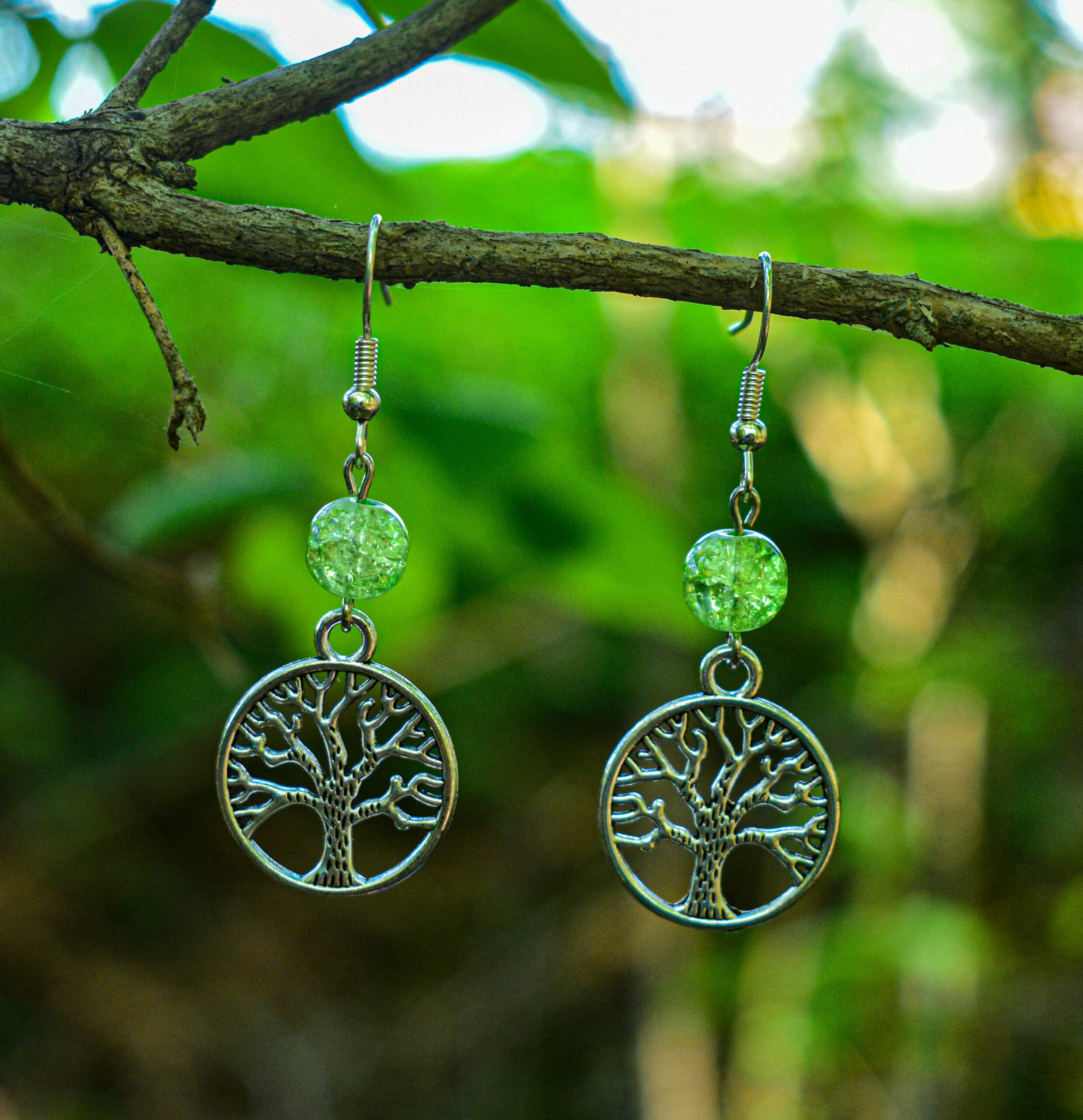 Elupuu ja pärliga kõrvarõngad - Rongabutiik