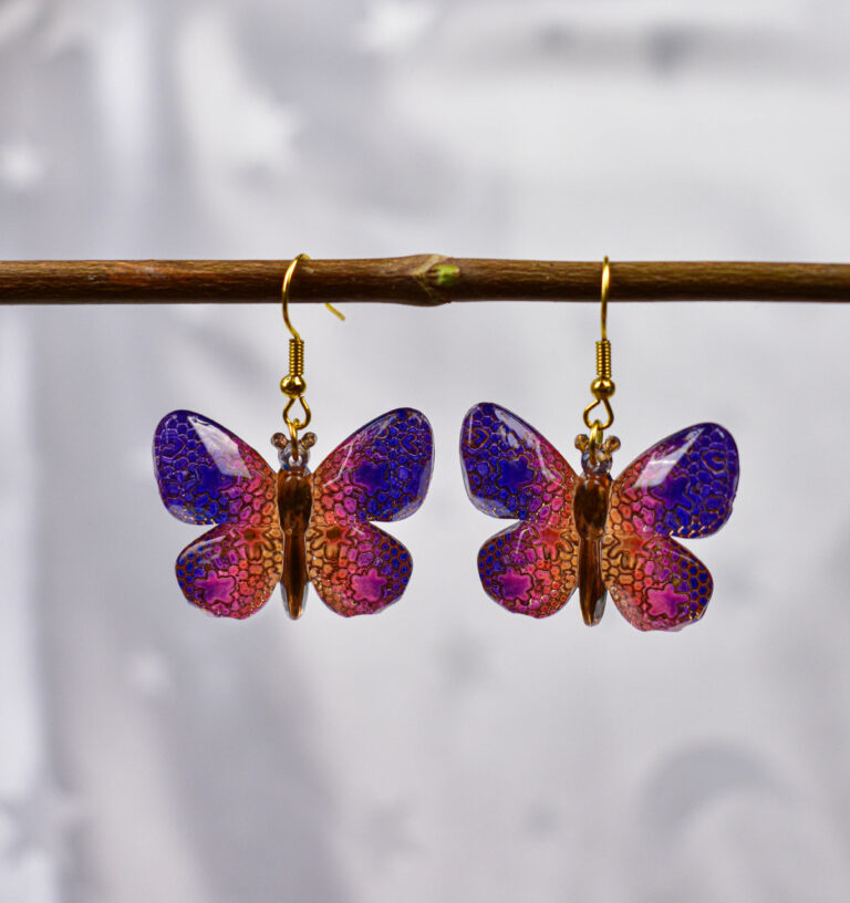 Värvilised liblika kõrvarõngad - Rongabutiik