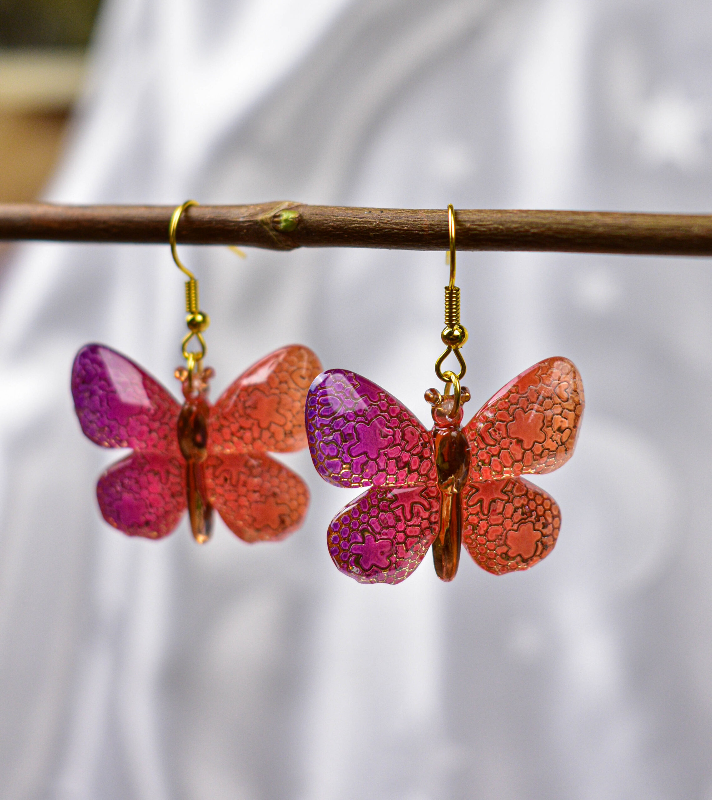 Värvilised liblika kõrvarõngad - Rongabutiik