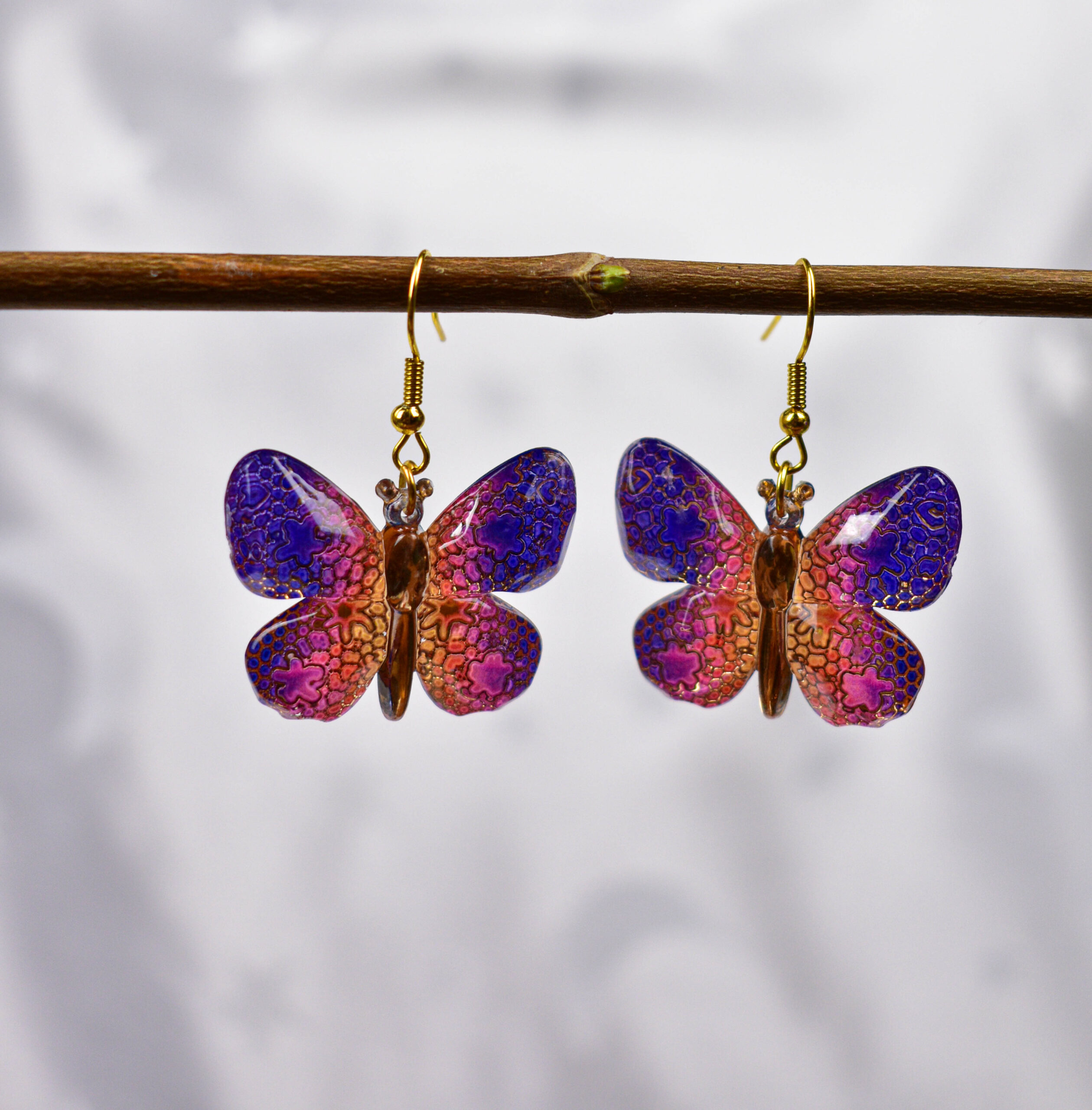 Värvilised liblika kõrvarõngad - Rongabutiik