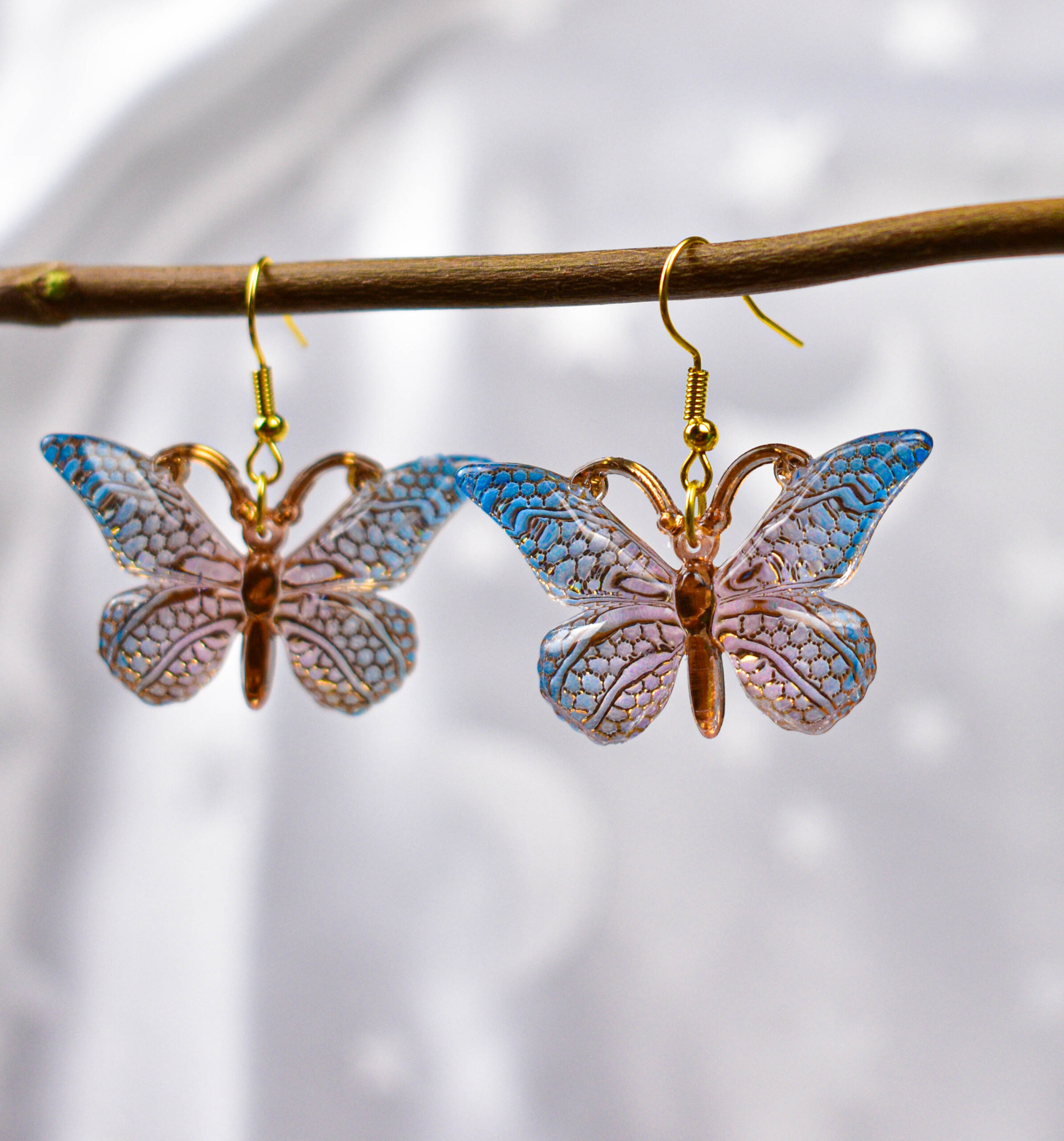 Värvilised liblika kõrvarõngad - Rongabutiik